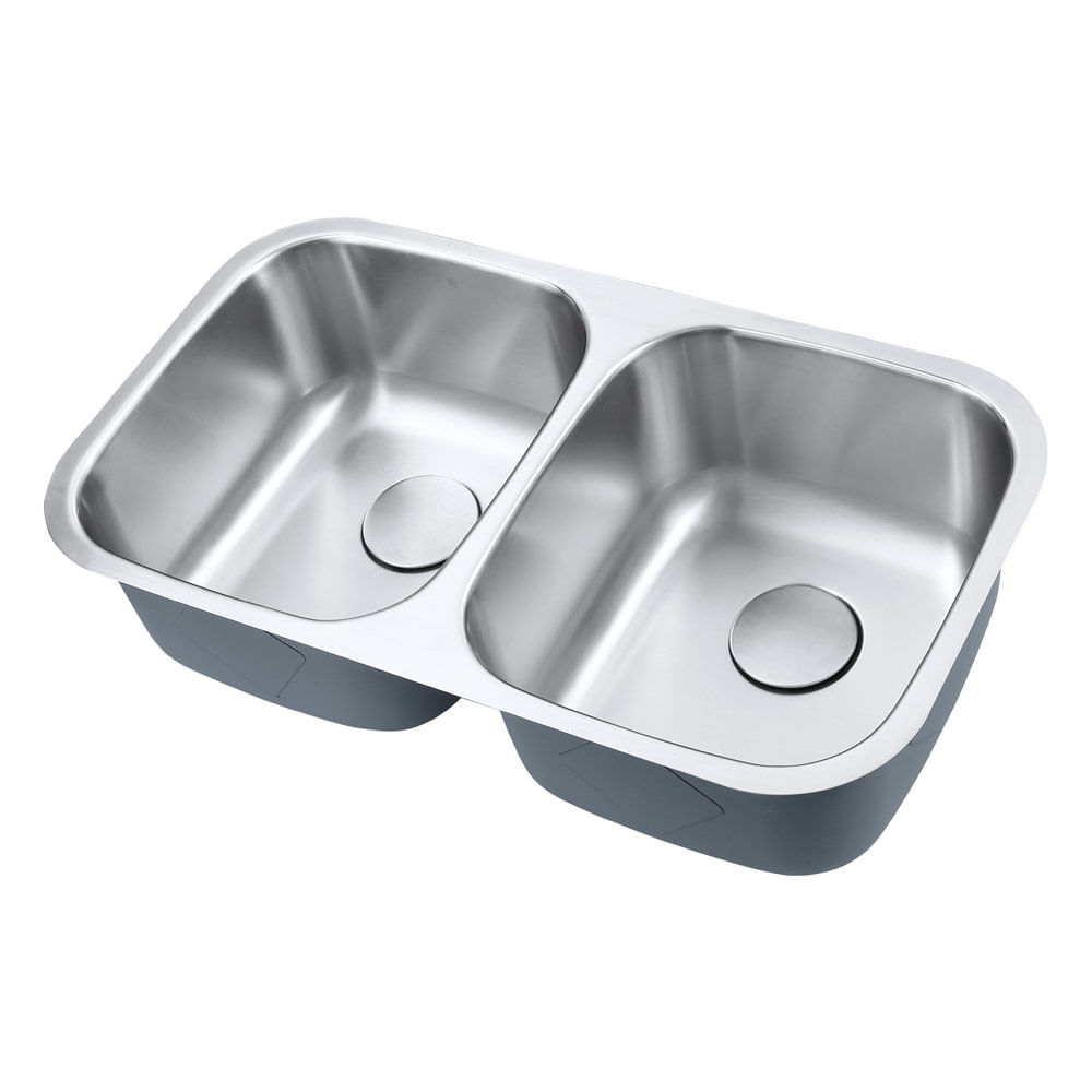 Cuba Dupla Cozinha Gourmet Arell Aço Inox 1mm Escovado C202 - Arell