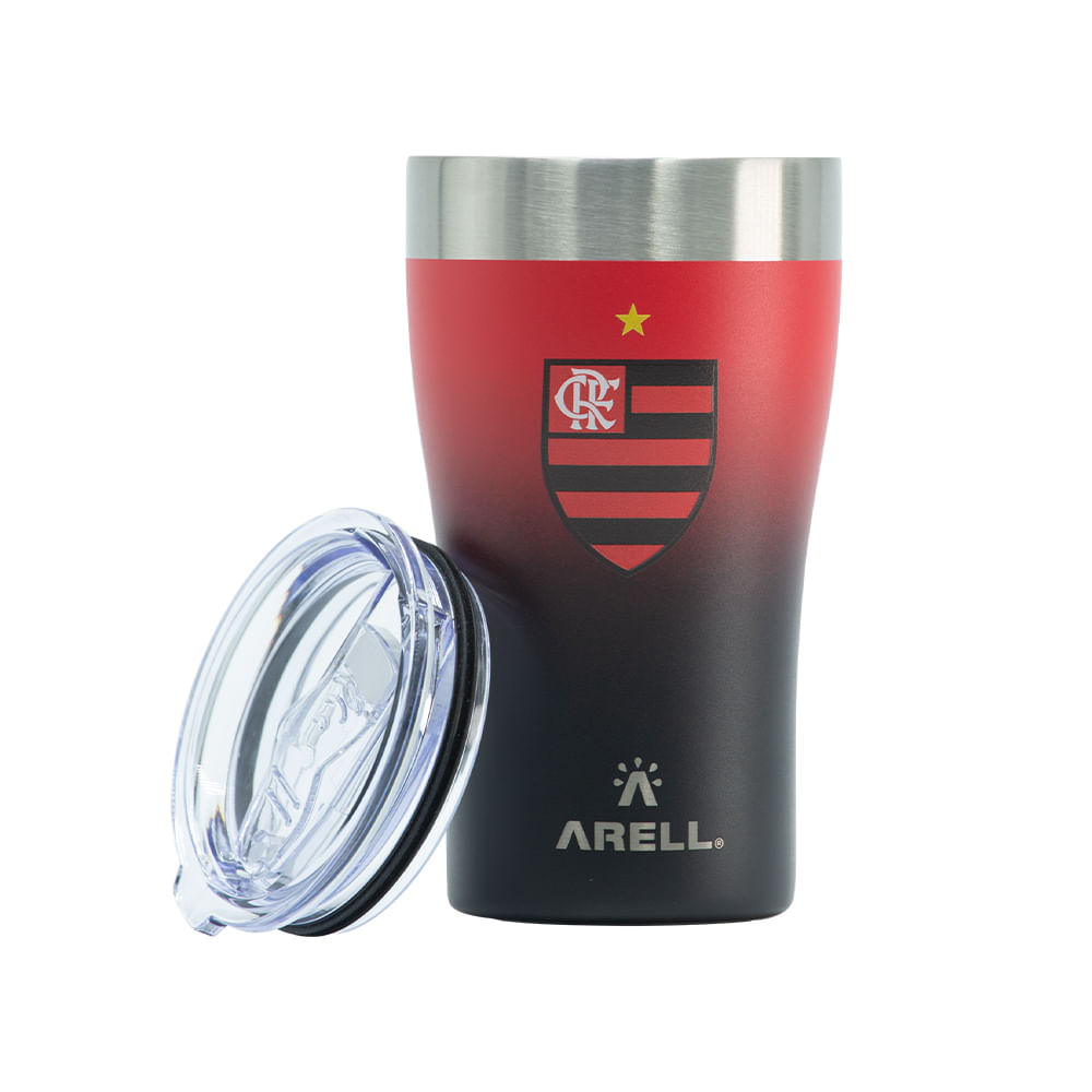 Copo Térmico Arell Inox a Vácuo 500ml Oficial Flamengo 04 - Arell
