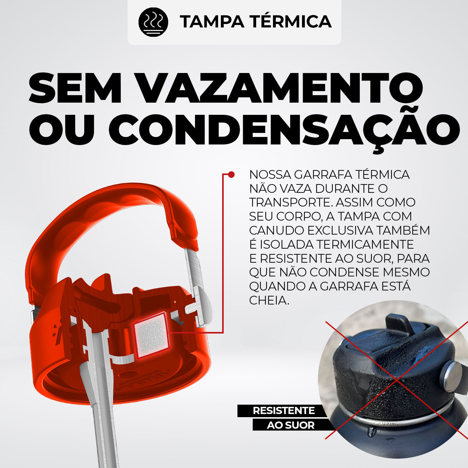 Garrafa Térmica Vácuo Straw Flask Arell 650ml Flamengo 16 - Arell